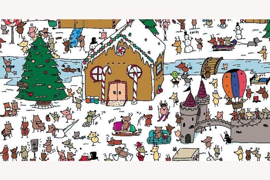 How Fast Can You Find the Hidden Panda in This Holiday Scene?