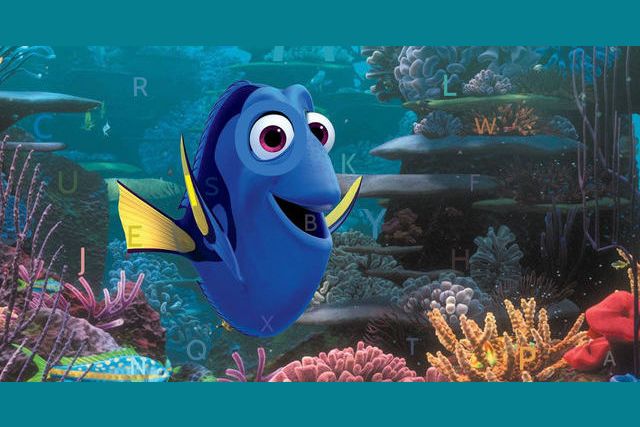 Ayúdala a Dori a encontrar el abecedario completo