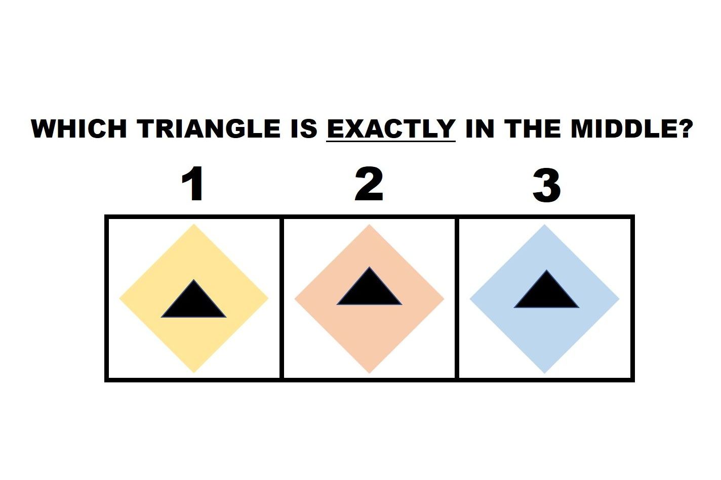 Is Your Vision Good Enough To Spot Which Shape Is Exactly In The Middle?