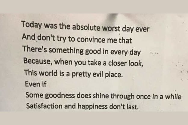 This Poem Reads Negatively Downward But Positively Upward
