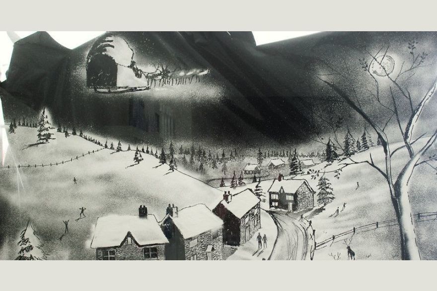 What This Artist Can Do With Spray Snow Will Blow Your Mind