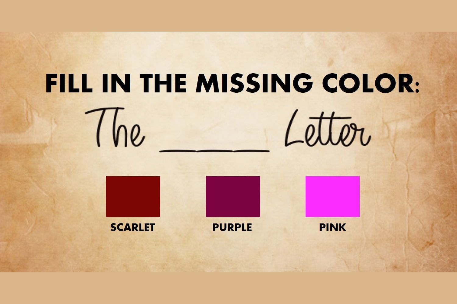 Can You Fill In The Missing Color In These 10 Beloved Book Titles?