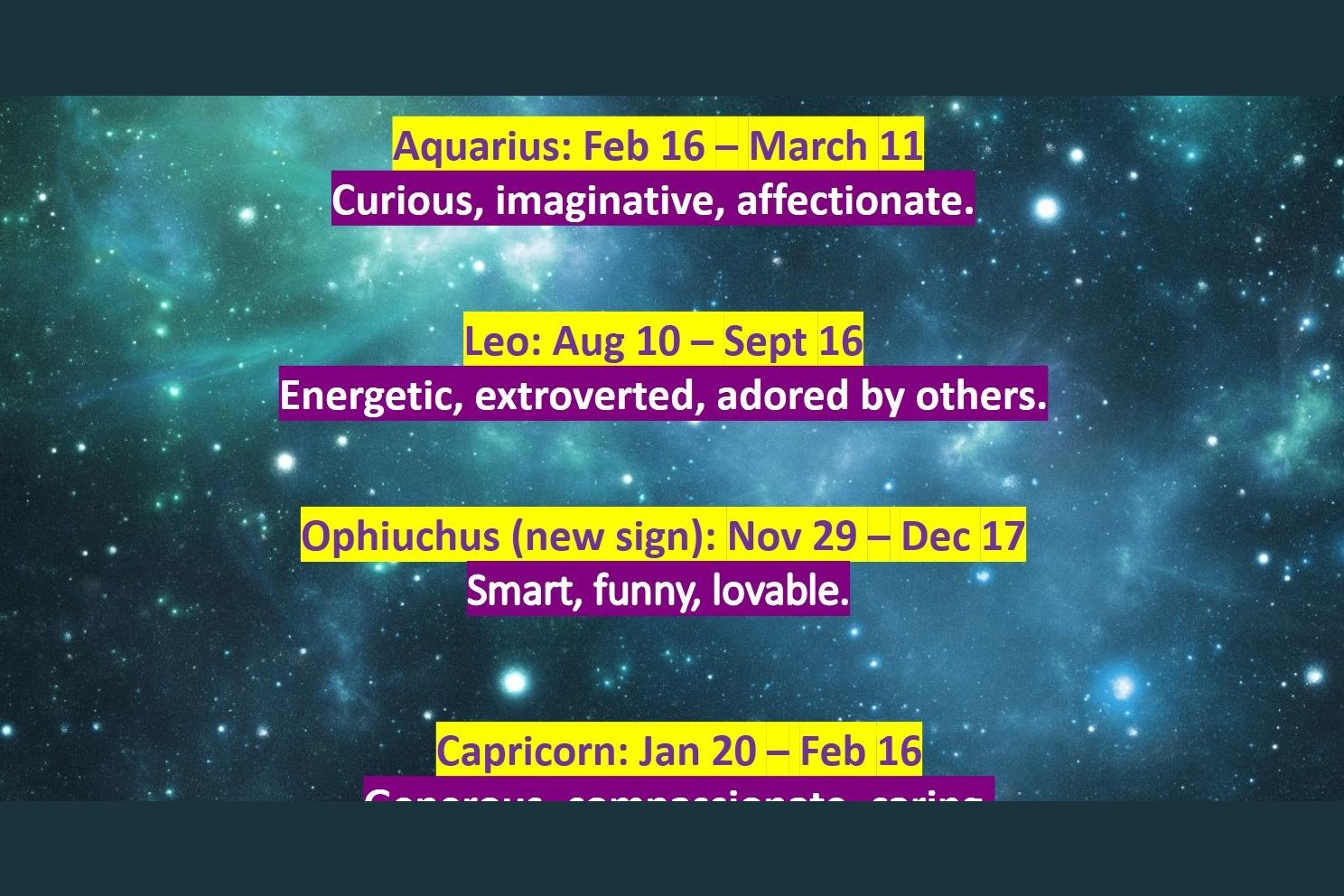 What Does Your NEW Zodiac Sign Say About Your Personality?