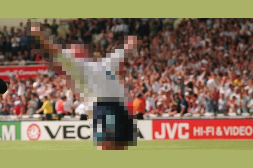 Can you name the pixelated England player?