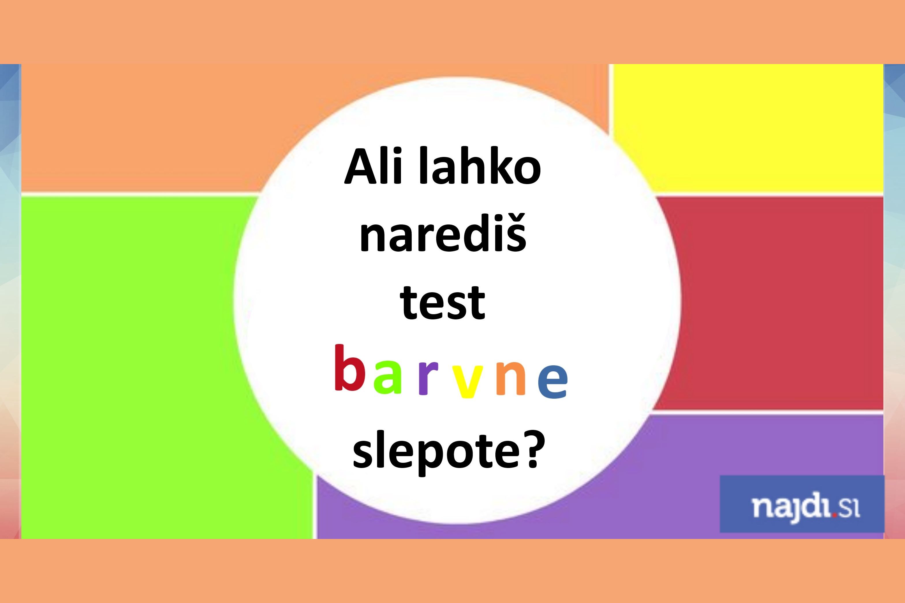Ali lahko vidiš vse barve?