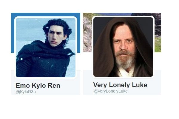 Which Star Wars parody feed is funnier, Emo Kylo Ren or Very Lonely Luke?