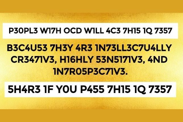 Only People With OCD Will Ace This Encrypted IQ Drill
