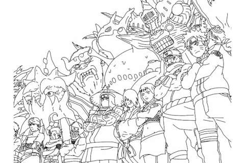 coloring pages of naruto characters