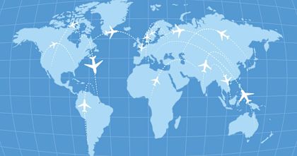 The Air Travel Route Map