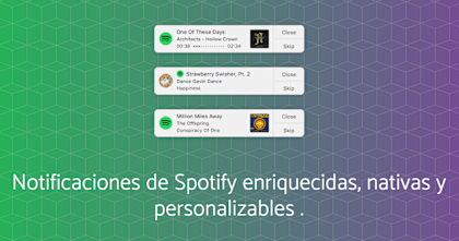 Spotify a Notificaciones de macOS