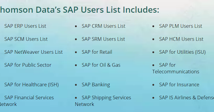 List of Companies Using SAP in USA, UK, Canada