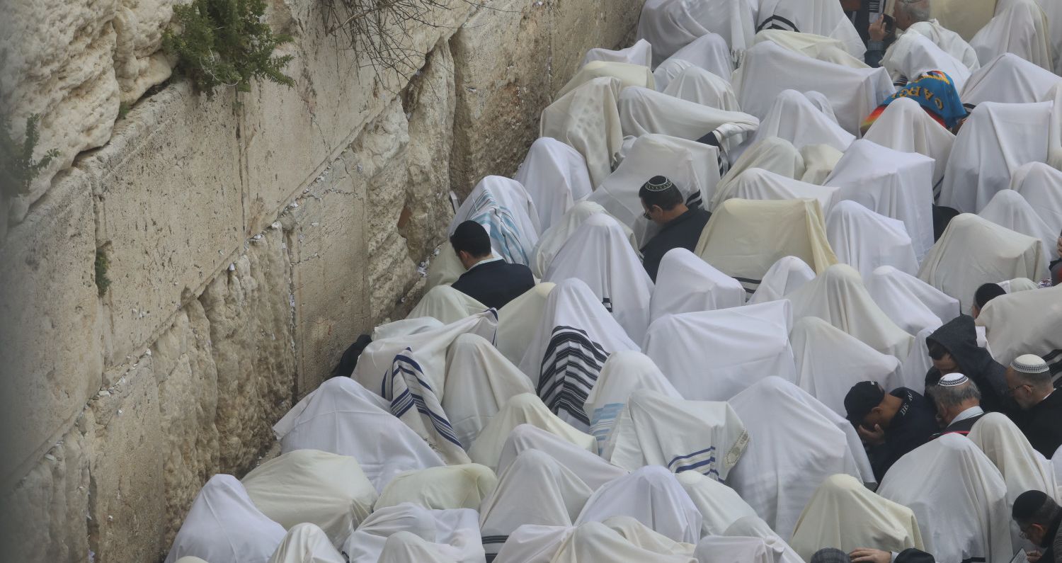Priestly Blessing at the Western Wall in Jerusalem