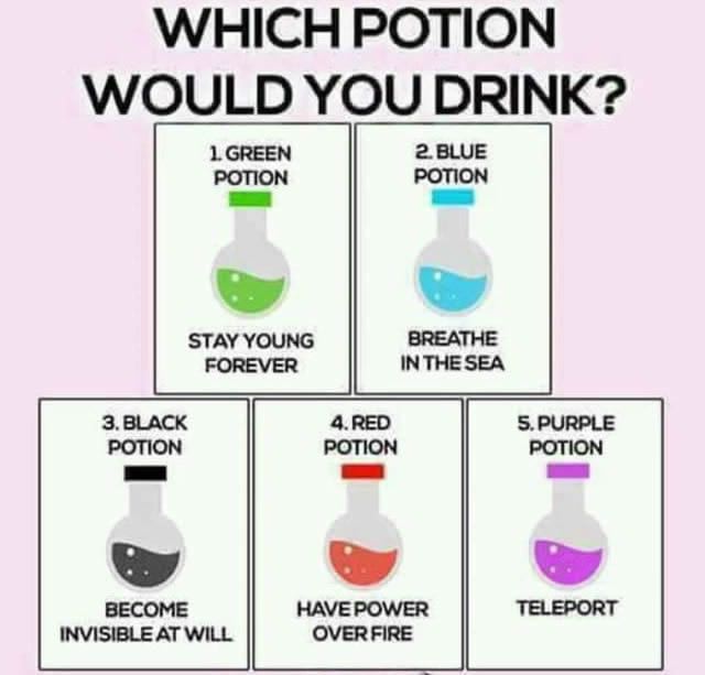 You Can Only Pick One Potion To Give You A Magical Superpower. Which ...